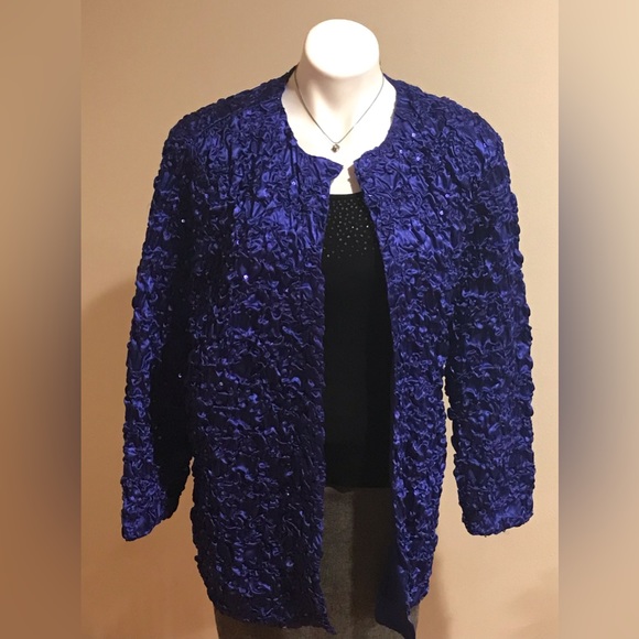 Bedford fair | Jackets & Coats | Bedford Fair Vintage Blue Sequin ...